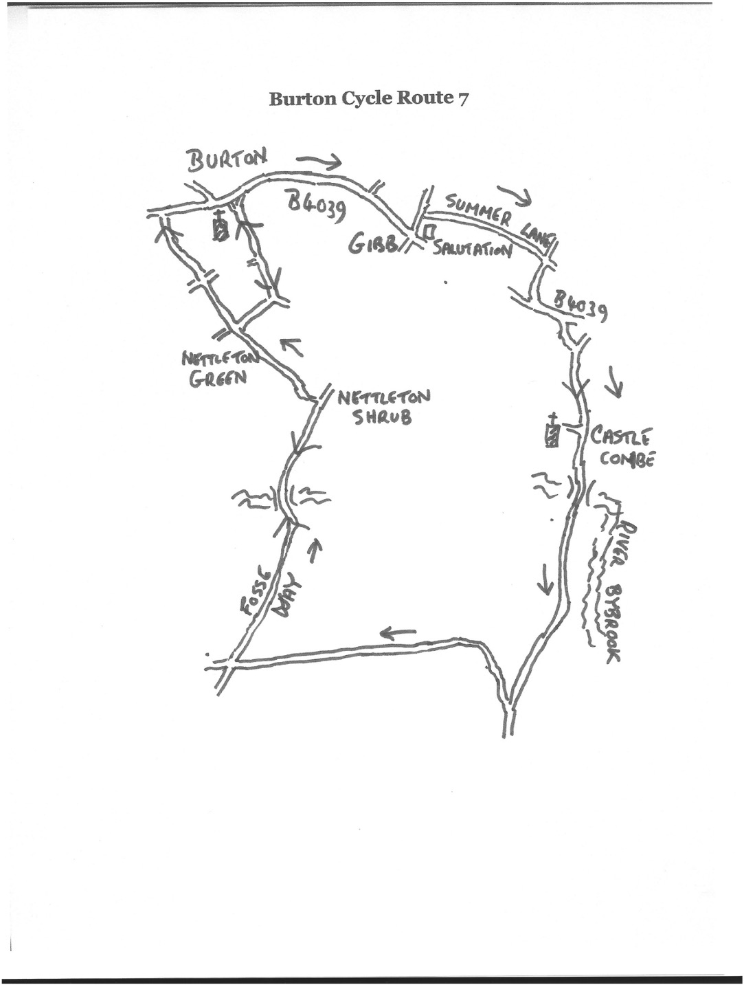 Burton Cycle Route 7 - Burton in Wiltshire